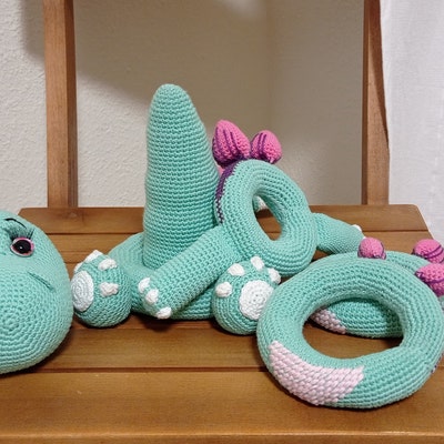 Dino Stacking Toy Crochet Pattern PDF, Amigurumi Stegosaurus Nursery ...