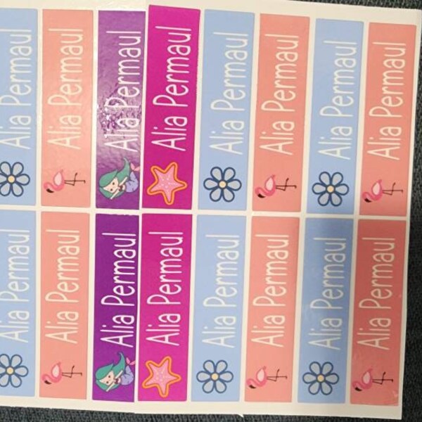 Personalized Name Labels for Kids, Waterproof Labels, Dishwasher Safe ...