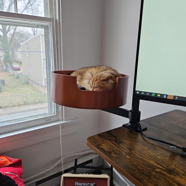 The Deskpurrch - A Perch-bed for Your Cat and Desk - Etsy