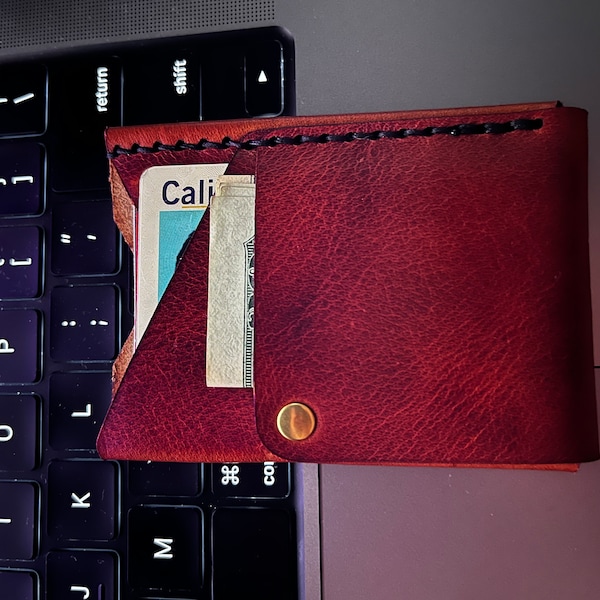 Big Spender Minimalist Leather Wallet, Simple Front Pocket Wallet, Slim ...