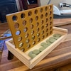 Wooden 4 in a Row Game- Aesthetic Board Games-neutral Coffee Table ...