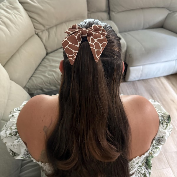 Safari Sailor Bow, Animal Bow, Exotic Hair Bow, Jungle Hair Clip, Hair ...