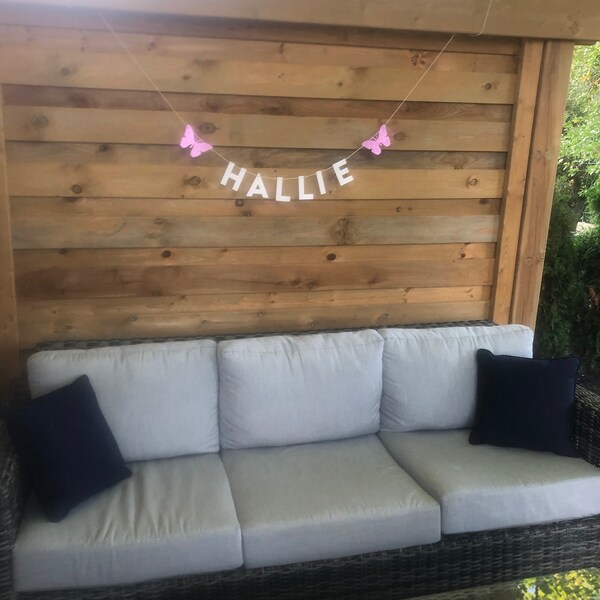 Custom Butterfly Banner, Butterfly Themed Party Decorations, Fairy ...