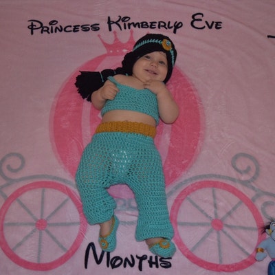 Princess Jasmine Inspired Costume/ Crochet Princess Jasmine Wig ...
