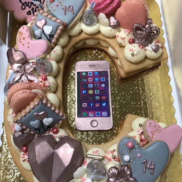 Cell Phone iPhone EDIBLE Cake Topper Image Frosting Sheet, iPhone Cake ...