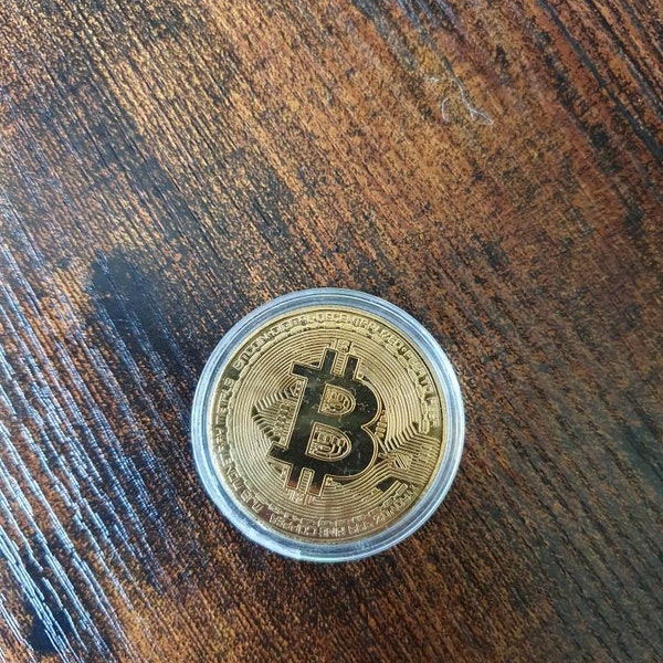 1 BITCOIN Physical Bank Note | Gold Plated Cryptocurrency | BTC ...