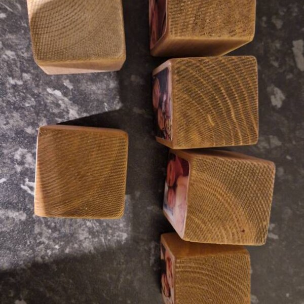 Stacking Photo Blocks Set - Photo Gift, Wooden Photo Block - Etsy