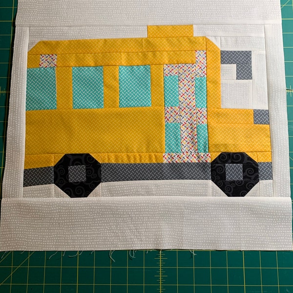PDF Quilt Block Pattern – Schoolbus – Vehicle Quilt - Etsy
