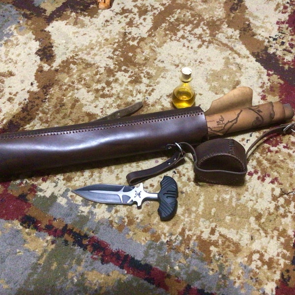1,25l (2.6 Pint) Stainless Steel Leather Canteen, Medieval Leather ...