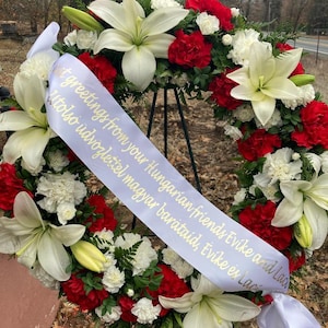 Funeral Memorial Ribbon Custom Printed W/your Message - Etsy