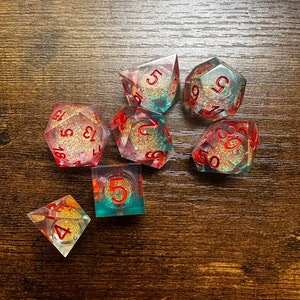 Mountain Forest Dice, Handmade Resin Dice Sharp Edge Dice, Dnd Dice Set ...