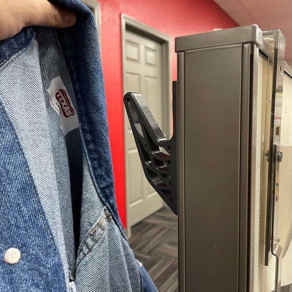 Modern Office Cubicle Coat Hook | 3D Printed Partition Rail Hanger for ...