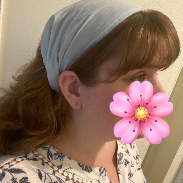 Black Floral Lace Sheer Triangle Headband With Lace Trim - Head Scarf ...