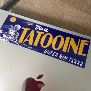 Vinyl Sticker, 'visit Tatooine' 15cm X 5cm Star Wars, Bumper Sticker, A ...