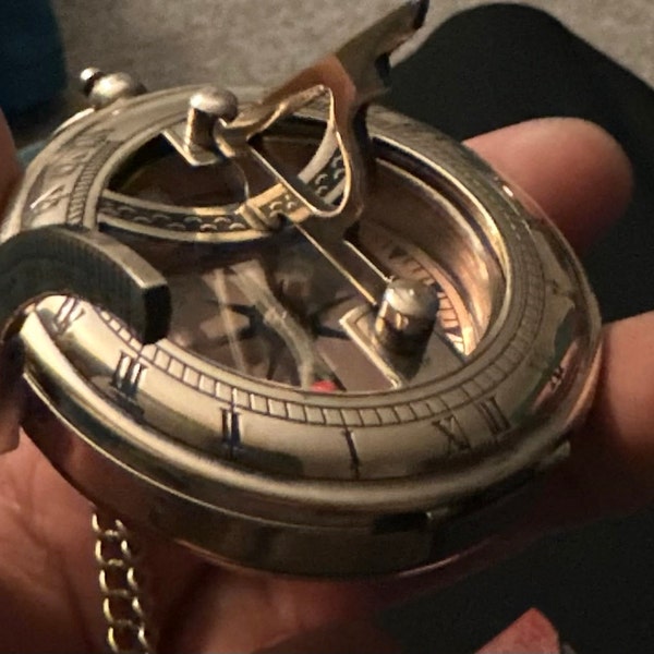 Personalized Compass, Engraved Working Sundial Compass, Christmas Gifts ...