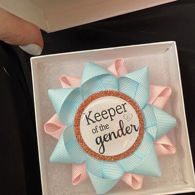 Gender Keeper Pin Keeper of the Gender Pin Pink and Blue - Etsy