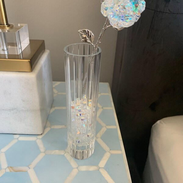 Crystal Blue Rose Handcrafted by the Artisans at Bjcrystalgifts Using ...