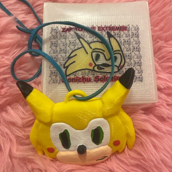3d Printed Sonichu Medallion - Etsy