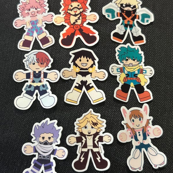 Mha Mini Stickers! - Deku, Bakugou, Todoroki, Kaminari, Ochaco ...