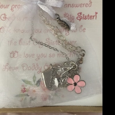 Personalized Big Sister Necklace for Girl Big Sister Gift From New Baby ...