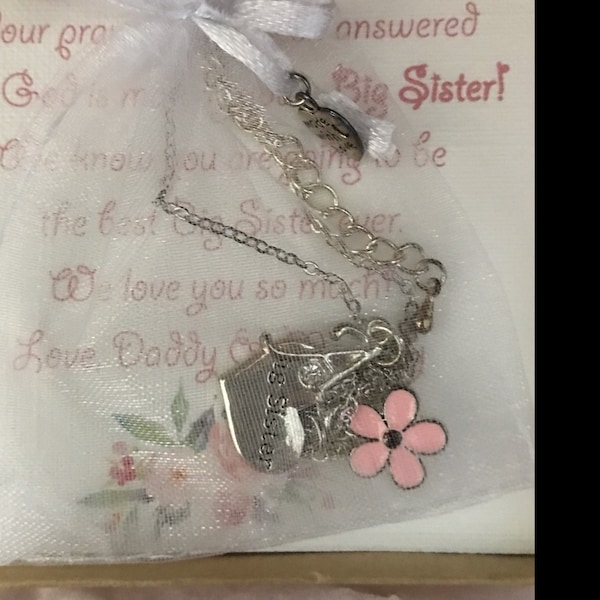 Personalized Big Sister Necklace for Girl Big Sister Gift From New Baby ...