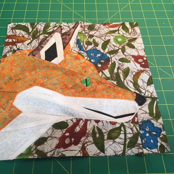 The Cunning Mr Fox Foundation Paper Pieced 12 Inch Quilt Pattern - Etsy