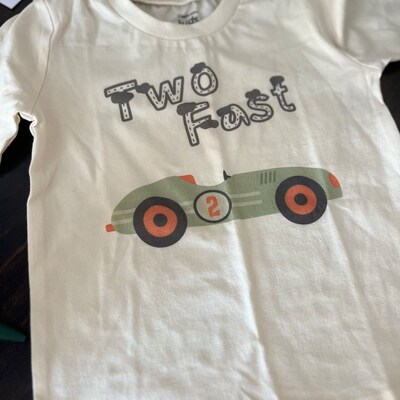 Two Fast Toddler Shirt Second Birthday Kids Shirt 2 Years Old Toddler ...
