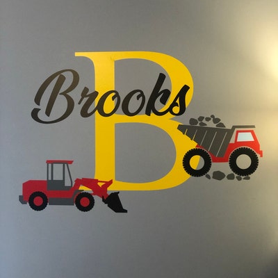 Trucks Decal,construction Trucks Decals ,excavator Mixer Sticker ,boys ...