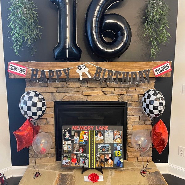 Driver License Birthday Banner ,road Sign Birthday Banner, Driver ...