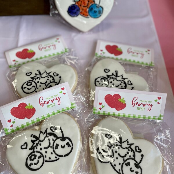 Printable Valentine You're the Berry Best Treat Bag Topper, Valentine's ...