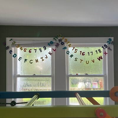 Grey ABC Garland. Alphabet Garland. Nursery Wall Decor. Educational Toy ...