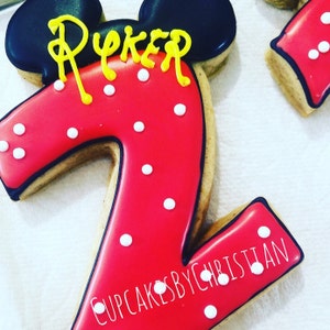 Number Two With Mickey Mouse Ears Cookie and Fondant Cutter - Etsy