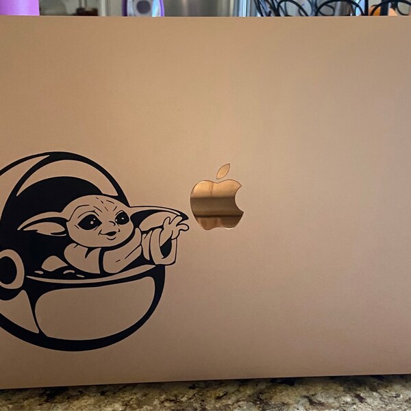 Baby Yoda Vinyl Decal | MacBook Laptop Vinyl Stickers - Etsy