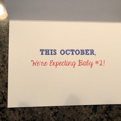 PRINTED Roses Are Red, Violets Are Blue, We're Expecting Baby 2 ...