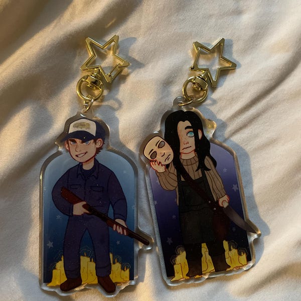 Mechanic - Slasher Keychain - Clear Acrylic Glitter Epoxy - Etsy