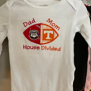 House Divided Baby Embroidered Baseball Bodysuit Toddler - Etsy