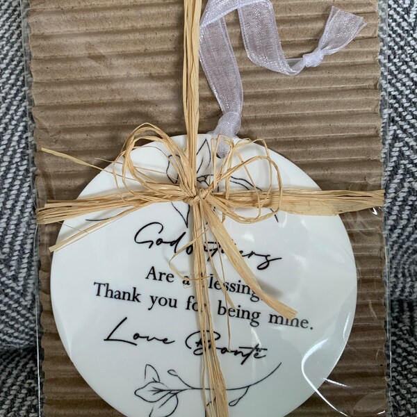 Personalised Godparents Thank You Gift Keepsake, Christening Gift ...