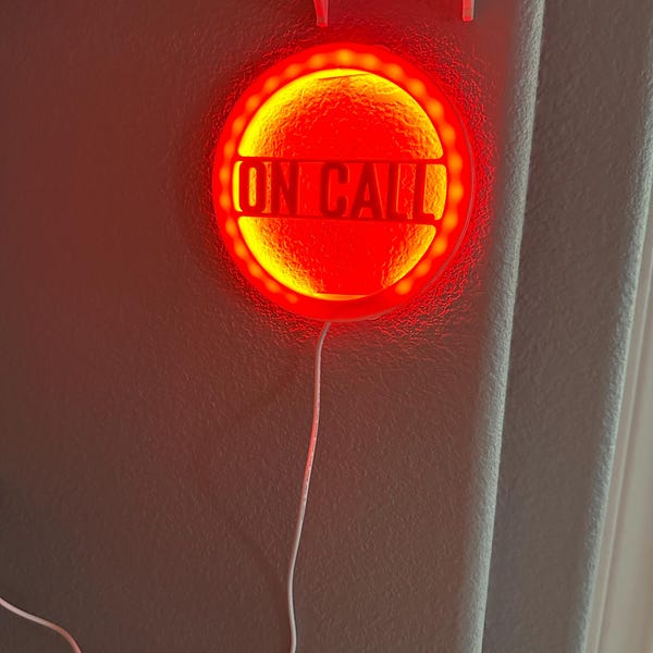 3" Busy Work Indicator on Call Light Sign - USB Powered With Switch - Etsy