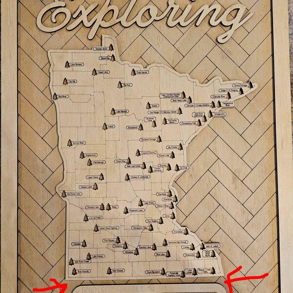Custom Minnesota State Parks Travel Map | Personalized Minnesota ...