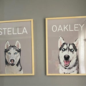 Custom Pet Portraits Using Pet Photo Personalized Digital Dog Portraits ...