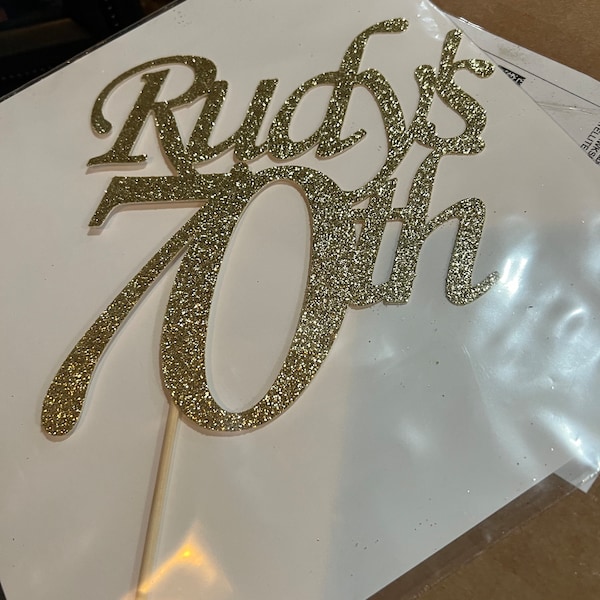70th Birthday Cake Topper, Custom Cake Topper - Etsy