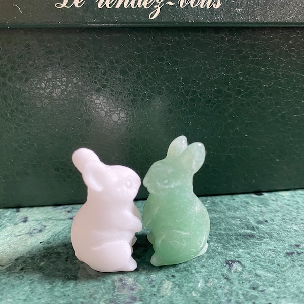 1.5 Inches Crystal Rabbit Carving Small Gemstone Bunny Hand Carved Gift ...