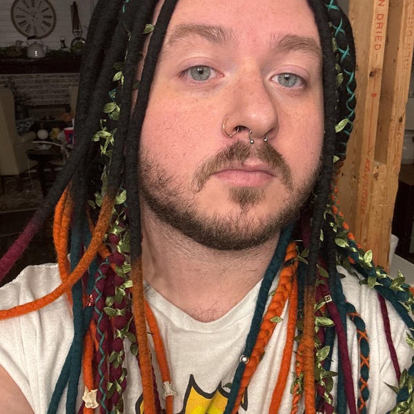 Wool Double Ended Single Ended Dreadlocks Fox Ombre Orange on Black ...