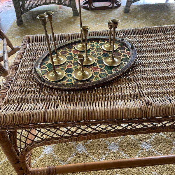 Wooden Tray With Handles | Serving Tray Handles | Ottoman Tray With ...