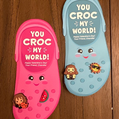 Shoe Charm Valentine, Clog Shoe Valentine, Valentine Printable, Kids ...