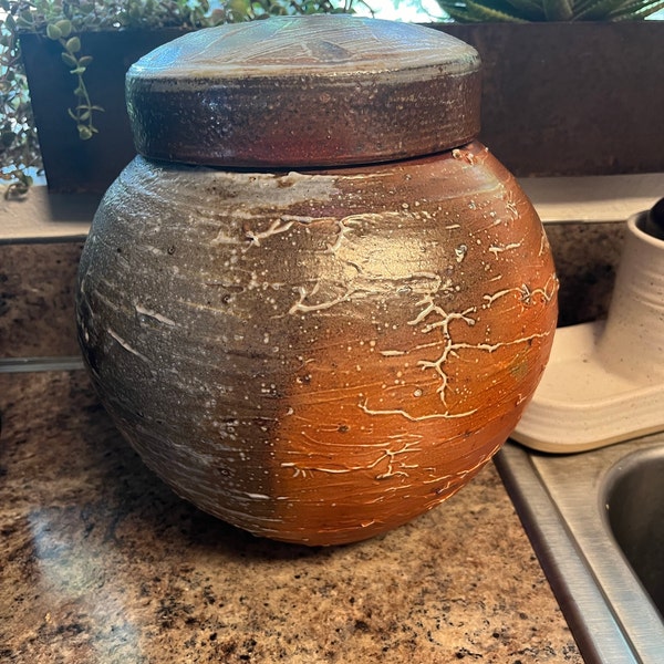 Fermentation Crock, 1 Gallon, Handmade Porcelain, Shino Glaze - Etsy