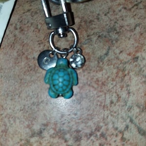 Turtle Keychain, Turtle Keyring, Personalised Gift, Travel Turtle ...