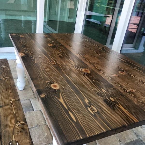 Maple Farmhouse Table, Custom Maple Hardwood Table, Farm Table With ...