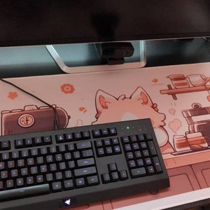 Lo-fi Vaporwave Retro Game Arcade Anime XXL Desk Mat RGB, Cute Pastel ...