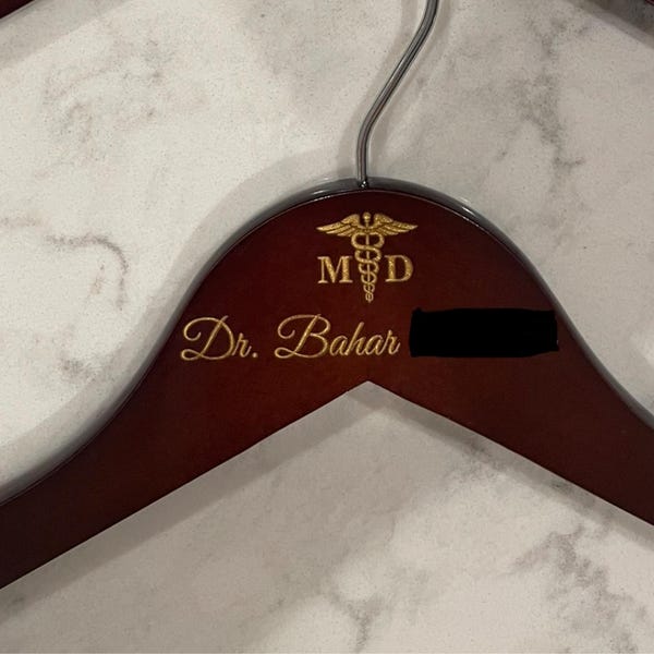 1st White Coat Hanger, Personalized Nurse Practitioner Hanger, Nurse ...